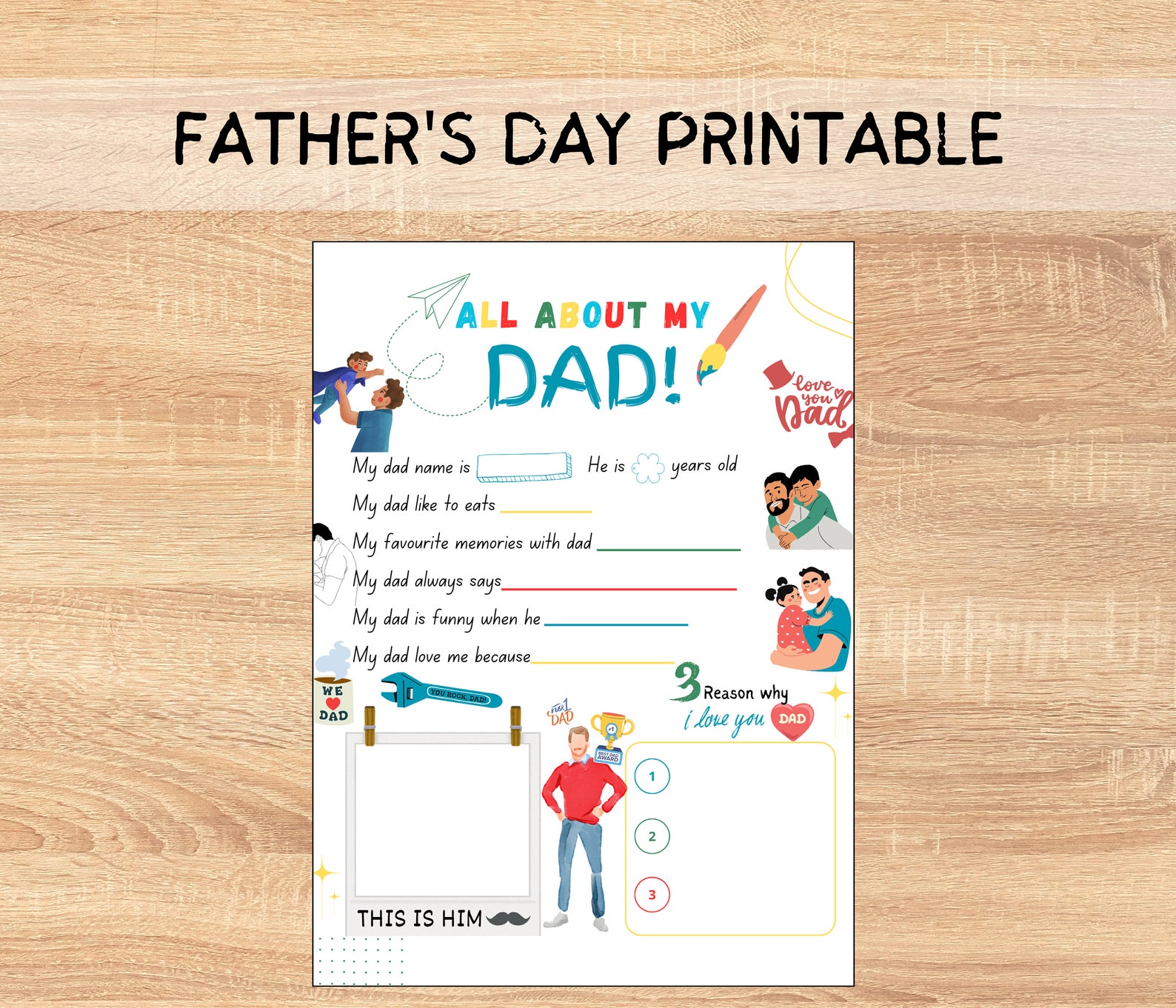 Happy Father's Day | Father's Day Printable | All About My Dad ...
