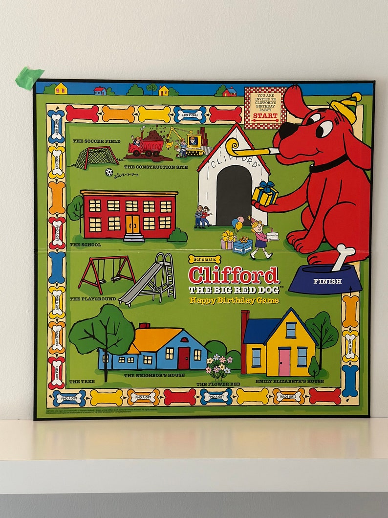 2000 Clifford the Big Red Dog Happy Birthday Game Complete Scholastic ...