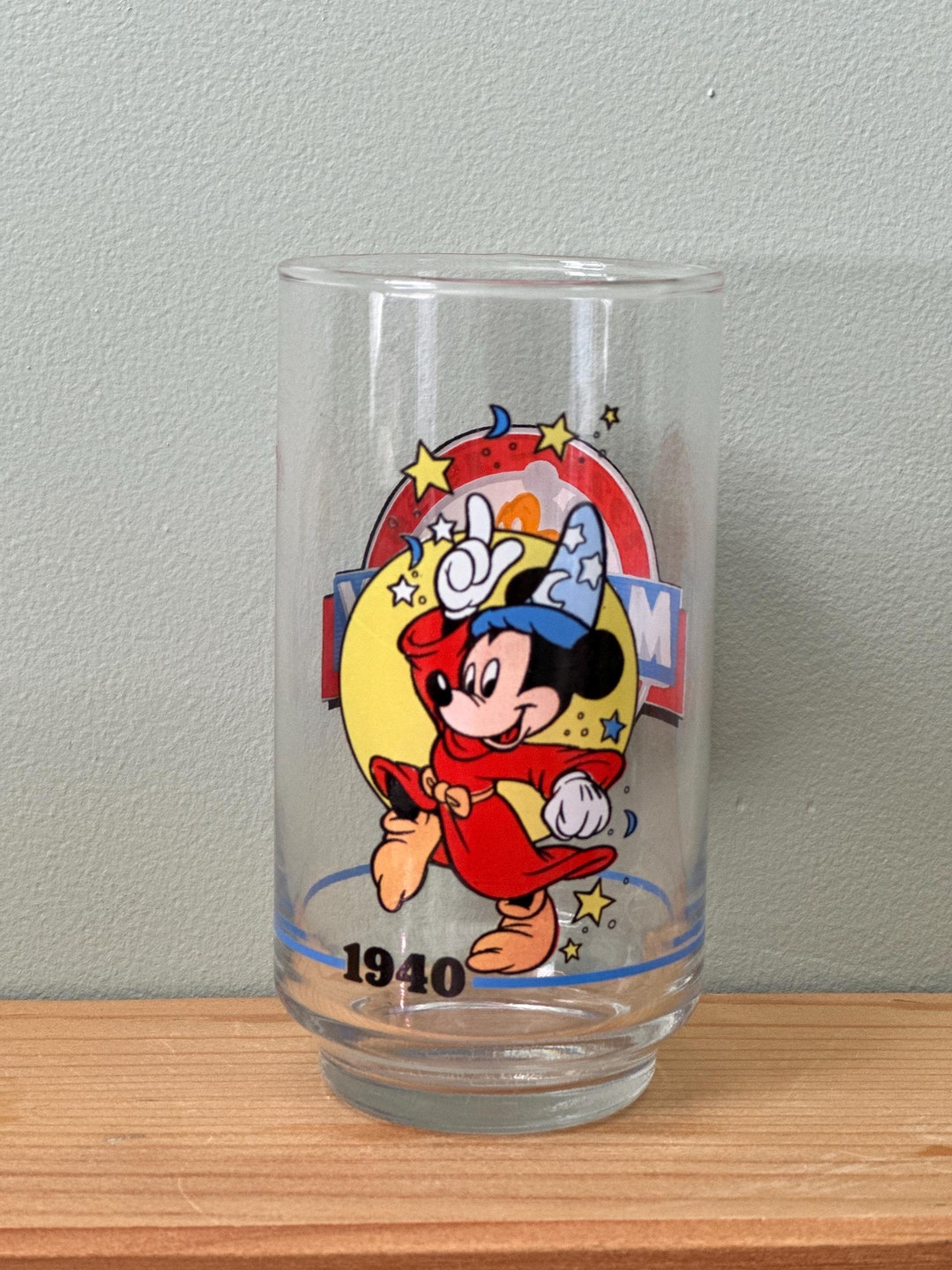 Vintage 1928-1988 Mickey Mouse 60th Sunoco Commemorative Drinking Glass ...