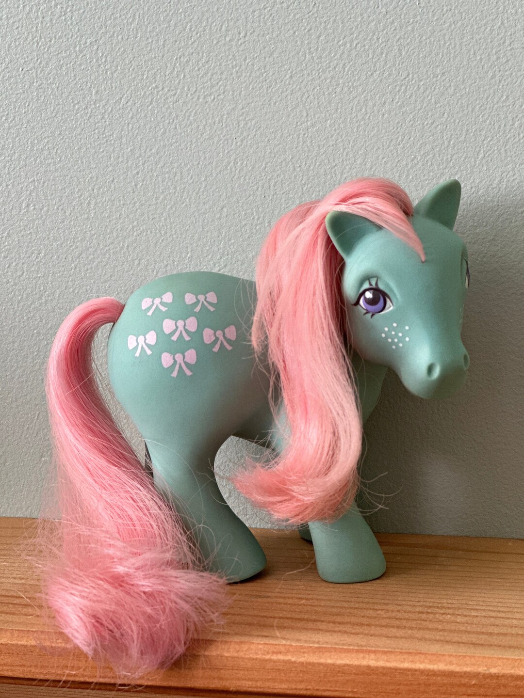 Vintage 1983 G1 BOWTIE My Little Pony Long Hair Version Hasbro Hong ...