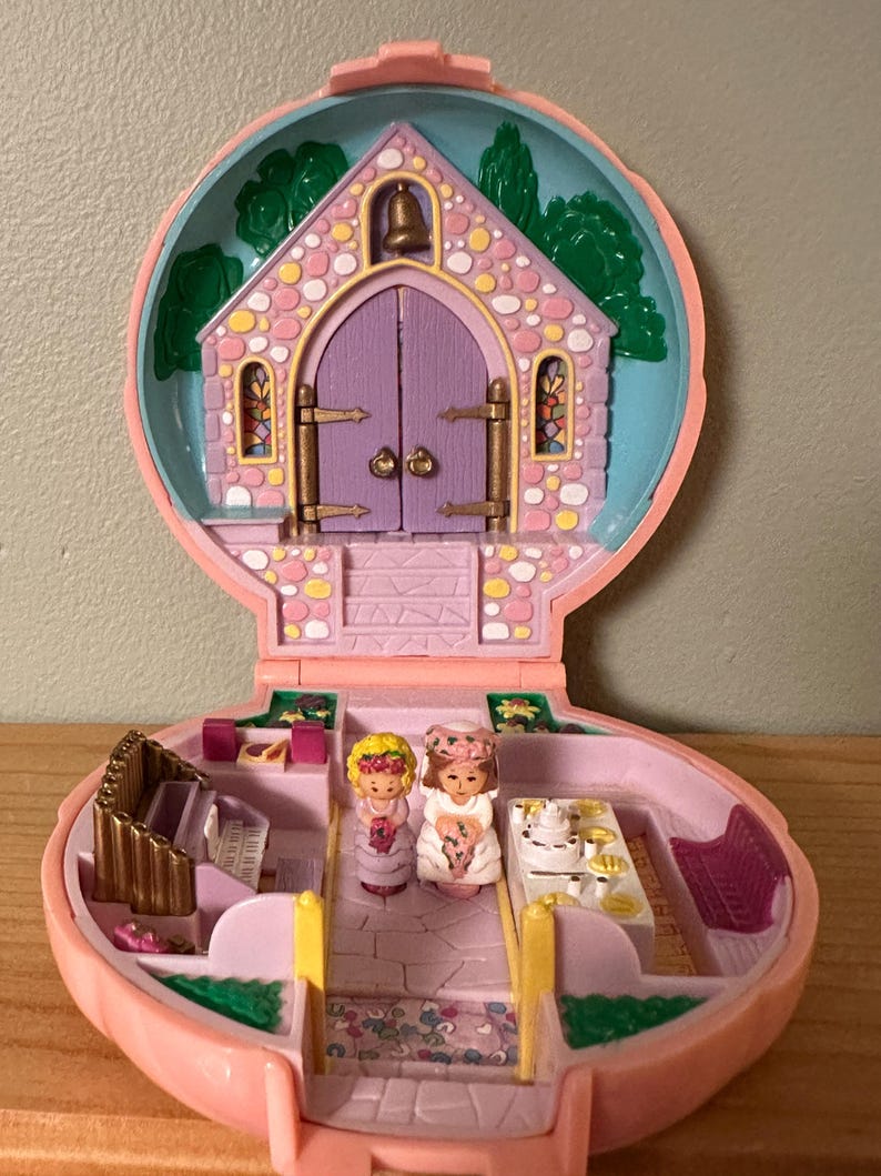 Vintage 1989 Polly Pocket - Nancy's Wedding Day - 2 Figures Included - Etsy