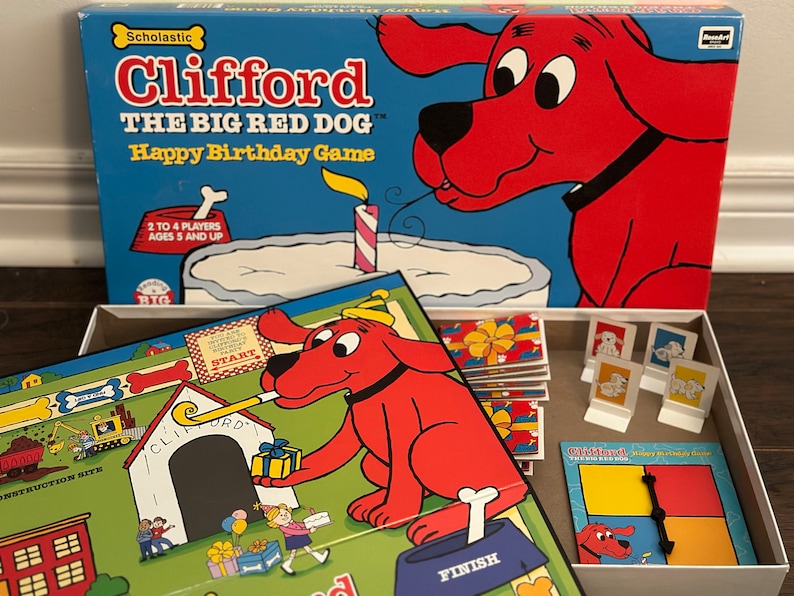 2000 Clifford the Big Red Dog Happy Birthday Game Complete Scholastic ...