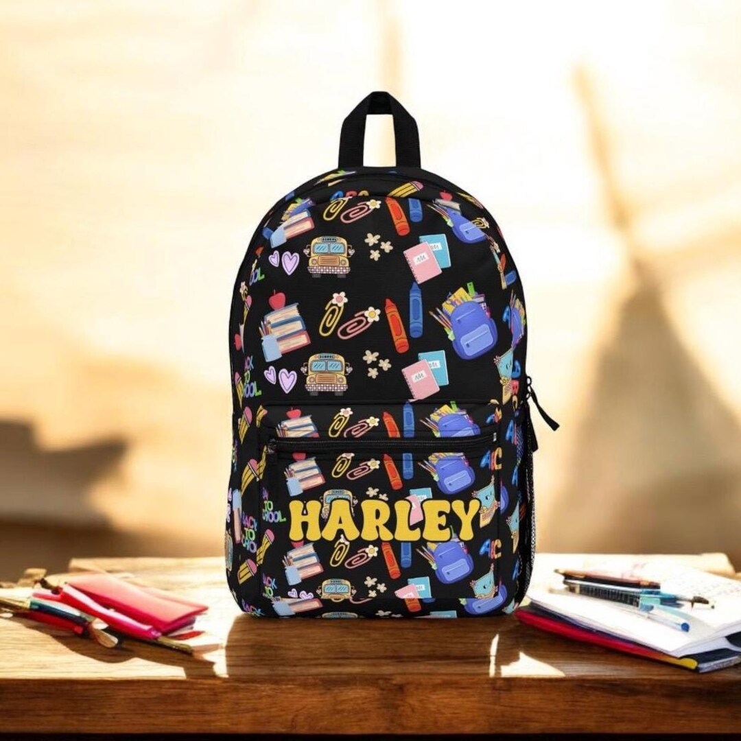 Personalized Back Pack School Design Back to School Girl or Boy Bag ...