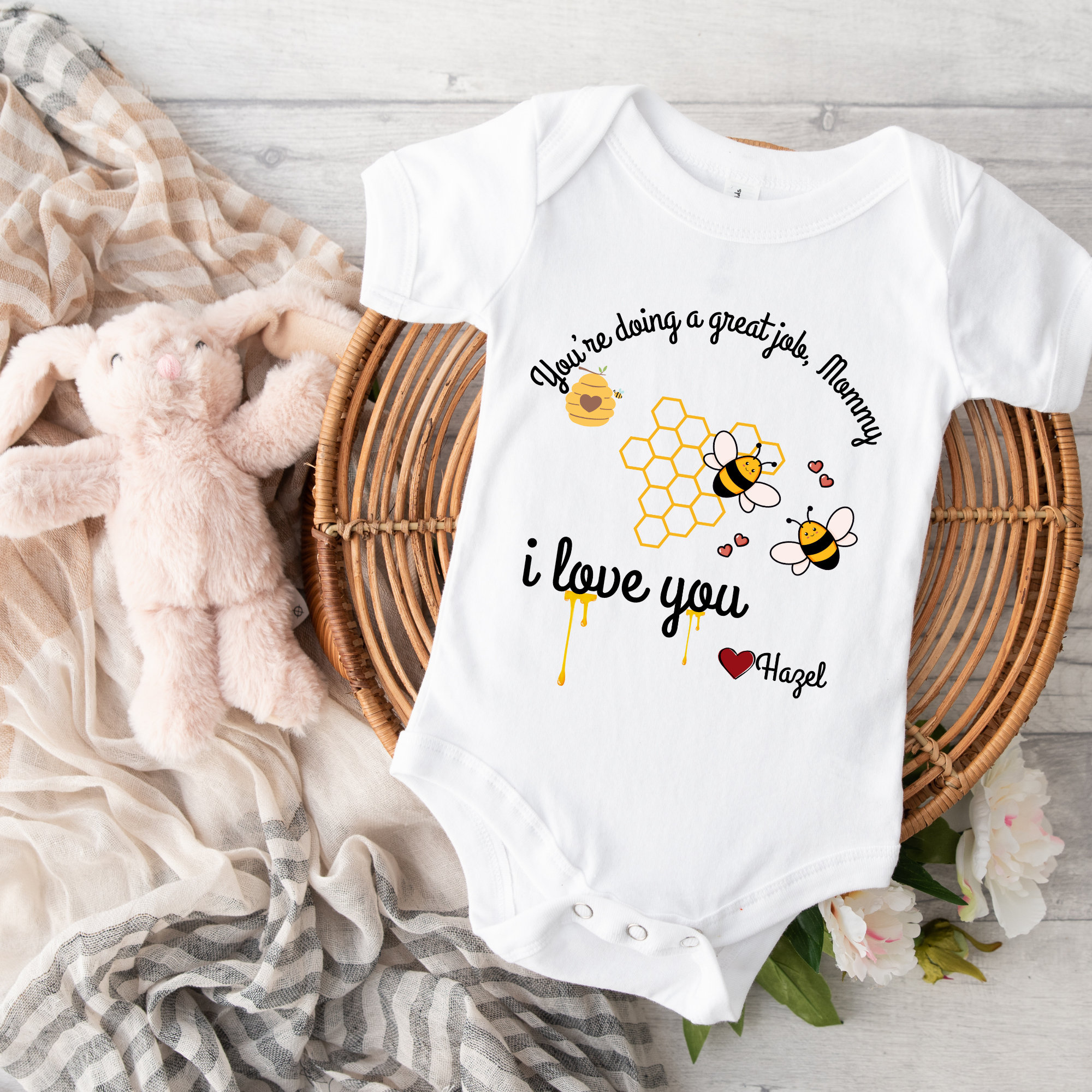 Bee Onesie New Baby Onesie Cute Onesie From Baby to Mom New Baby ...