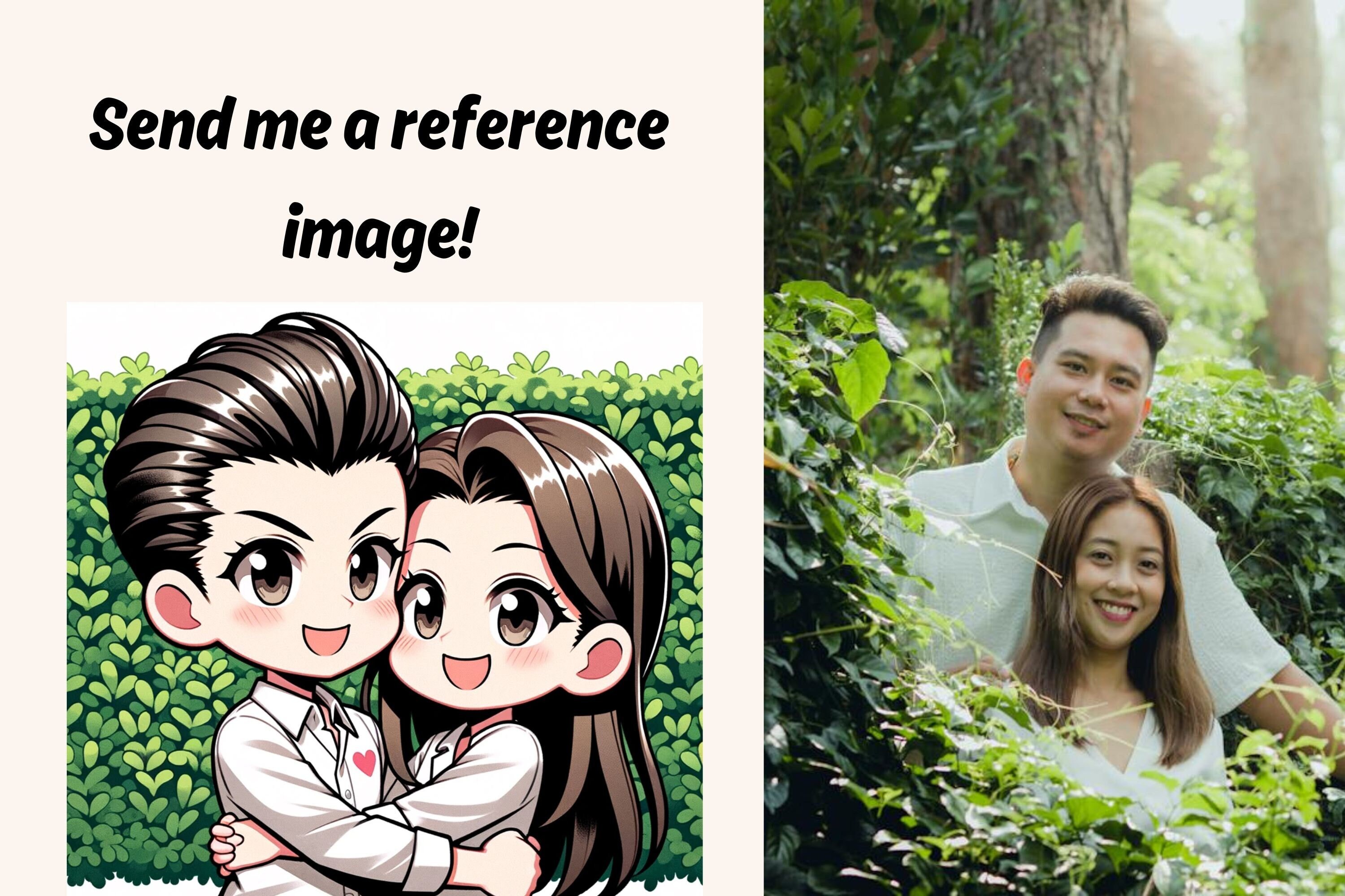 Chibi Commission Couple Art - Personalized Unique Custom Valentine's ...