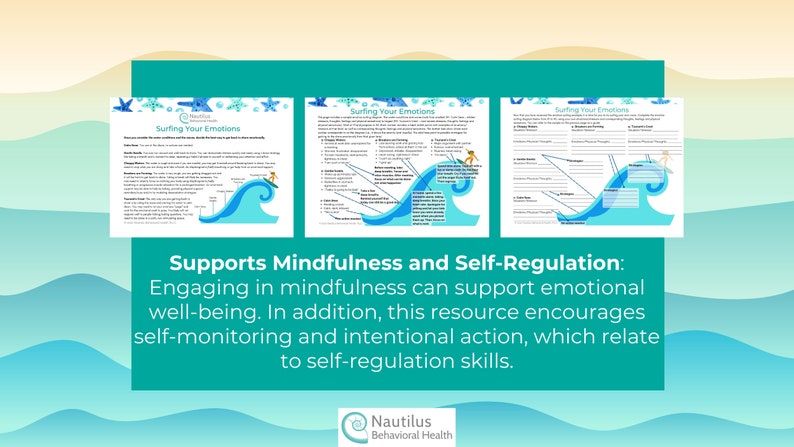 Surfing Your Emotions Emotion Regulation Worksheet - Etsy