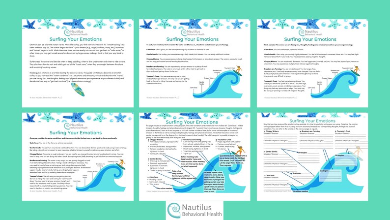 Surfing Your Emotions Emotion Regulation Worksheet - Etsy