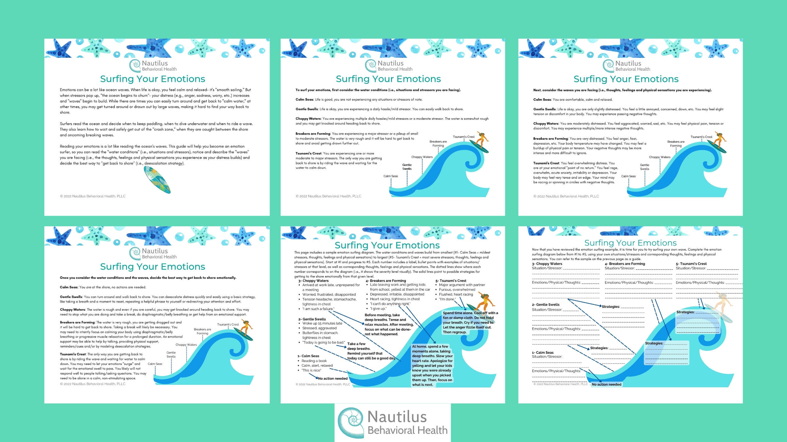 Surfing Your Emotions Emotion Regulation Worksheet - Etsy