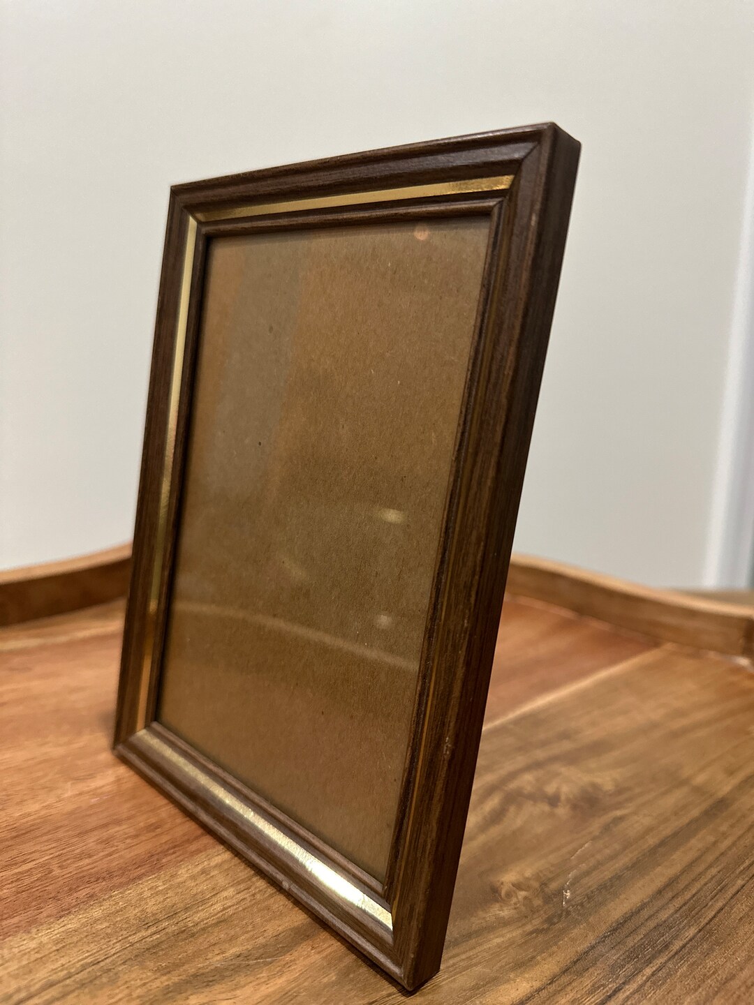 Vintage Intercraft Faux Wood Picture Photo Frame Small Photo Self ...