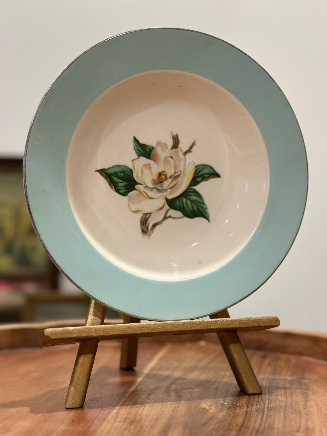 Vintage Lifetime China Co Turquoise Magnolia 8 1/4 Soup Bowl - Etsy