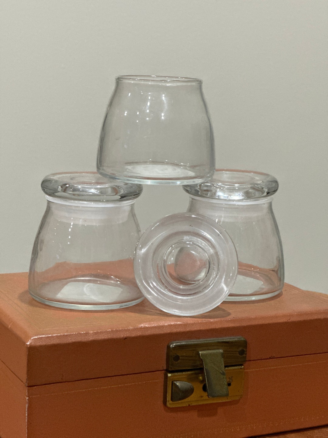Libbey Vibe Mini Glass Jars With Lids, 4.5-ounce, Set of 3 - Etsy