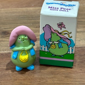 Vintage Avon Summersaults Pear With Yellow Bag, PVC, 2", Figure, Tiny ...