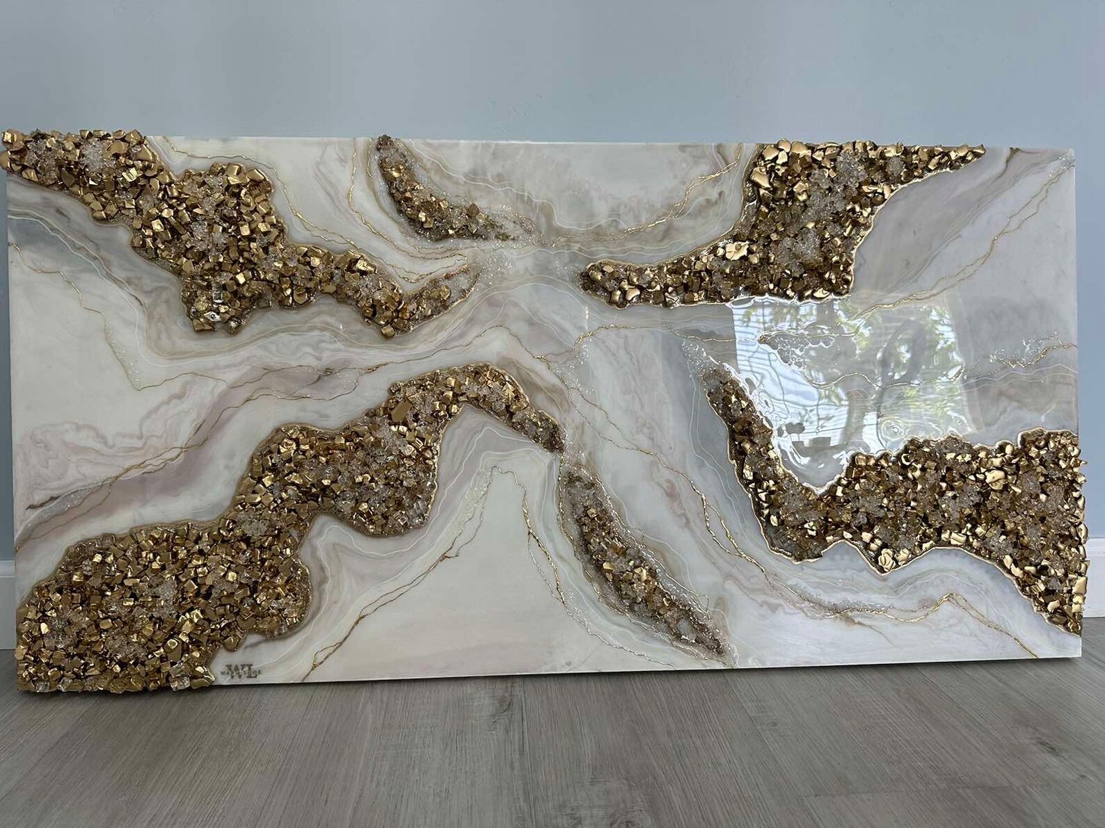 47x23 Resin Geode Wall Art / Geode Art / Resin Wall Art / Artwork ...
