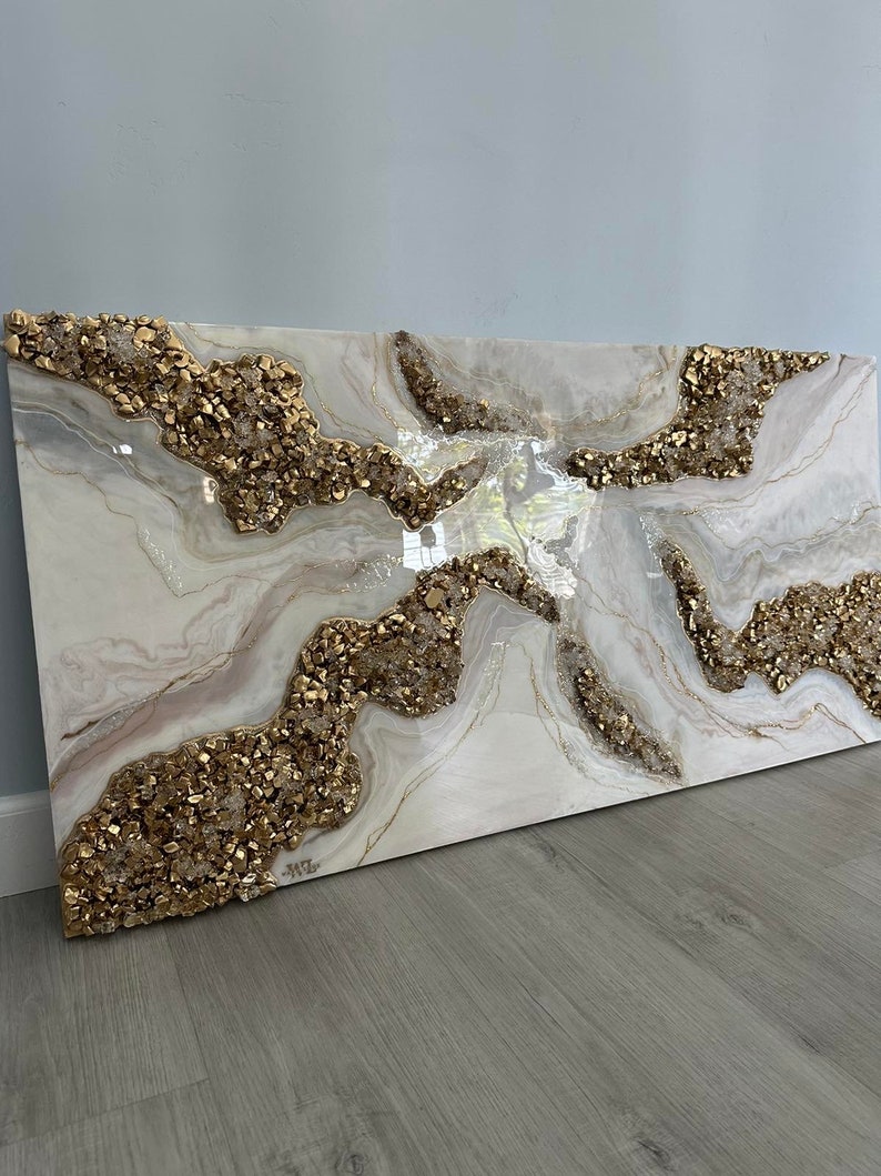47x23 Resin Geode Wall Art / Geode Art / Resin Wall Art / Artwork ...