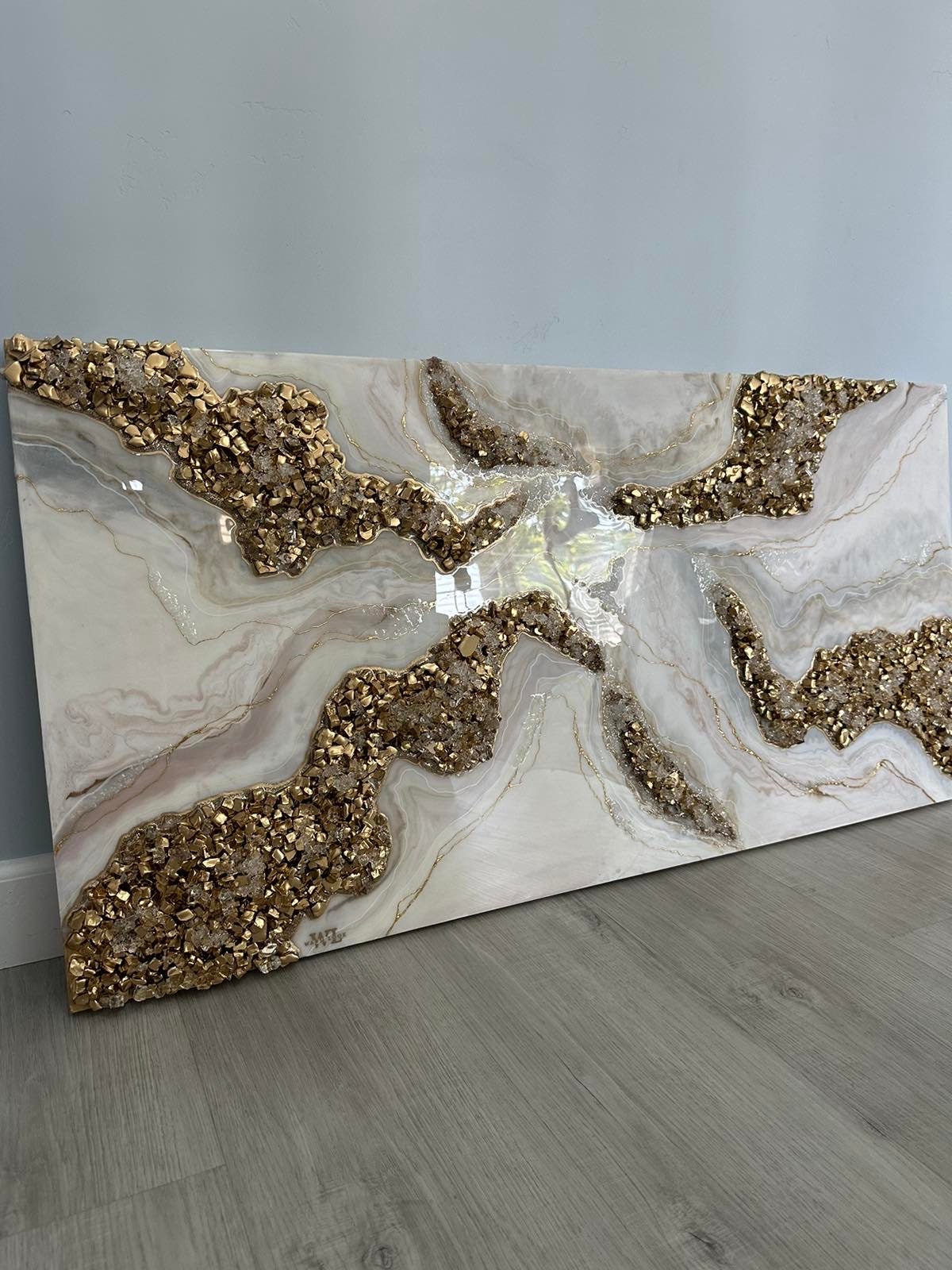 47x23 Resin Geode Wall Art / Geode Art / Resin Wall Art / Artwork ...
