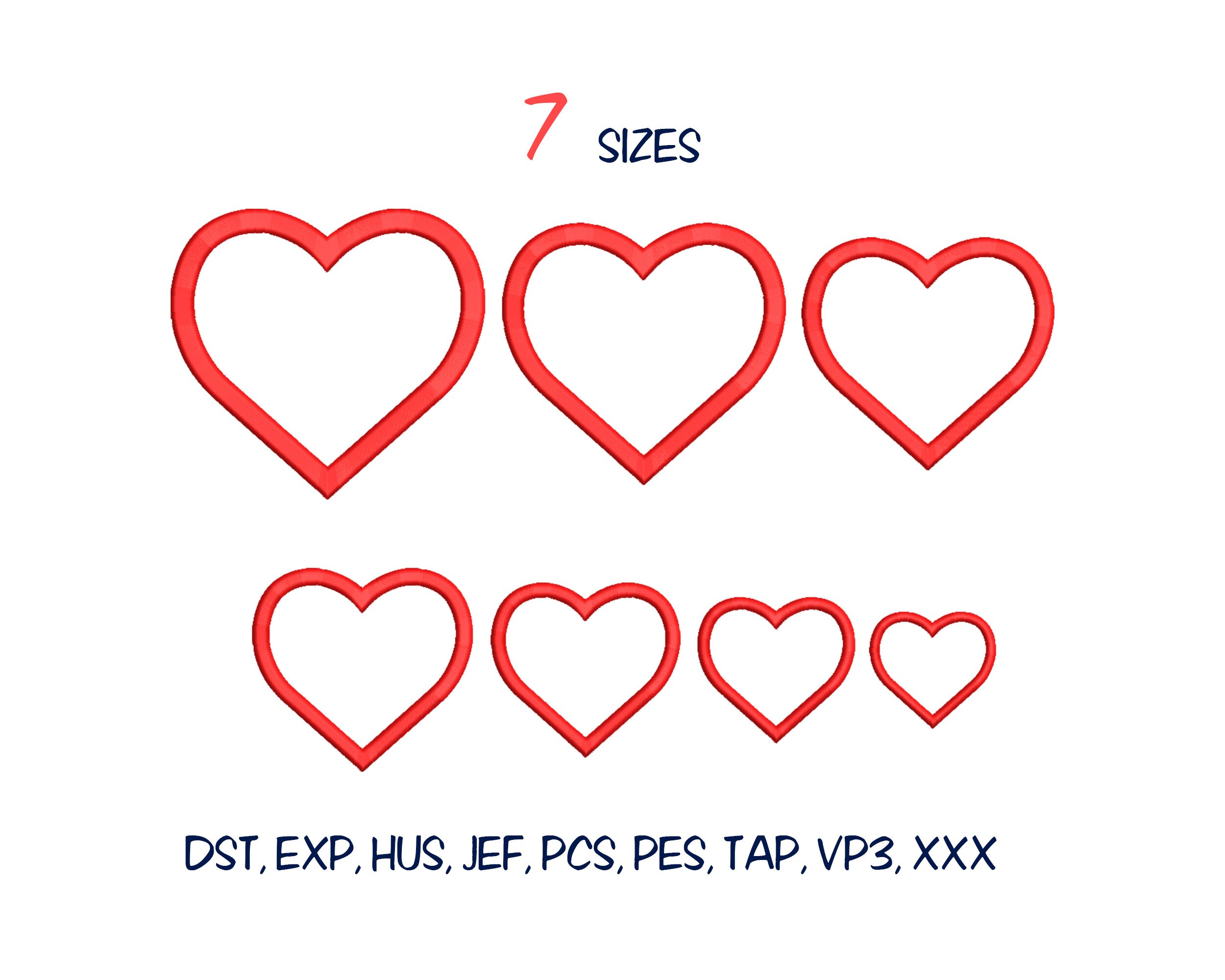 3D Puff Heart Embroidery Design. Heart 3D Puff Fill Embroidery Machine ...