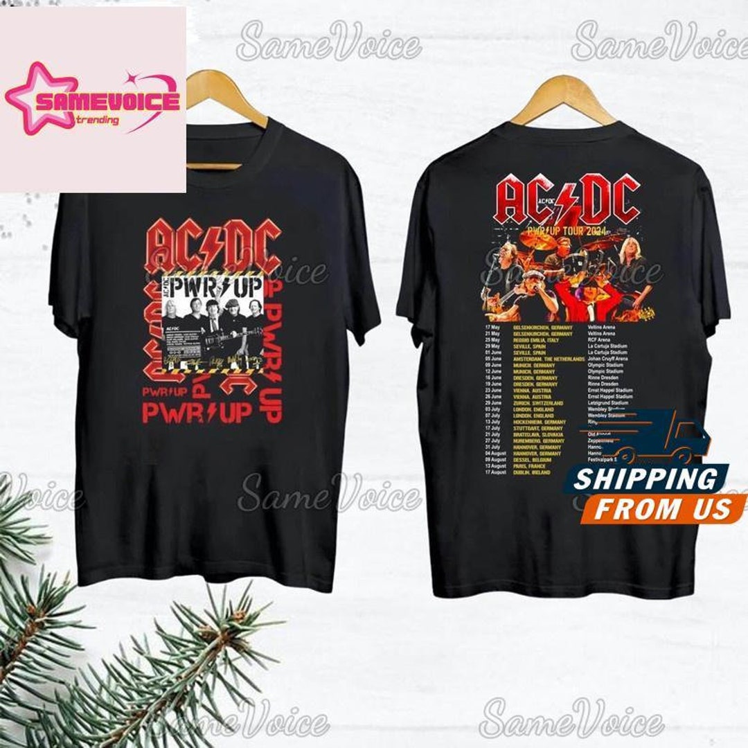 Acdc Pwr up World Tour 2024 T-shirt, 2024 Music Concert Sweatshirt ...