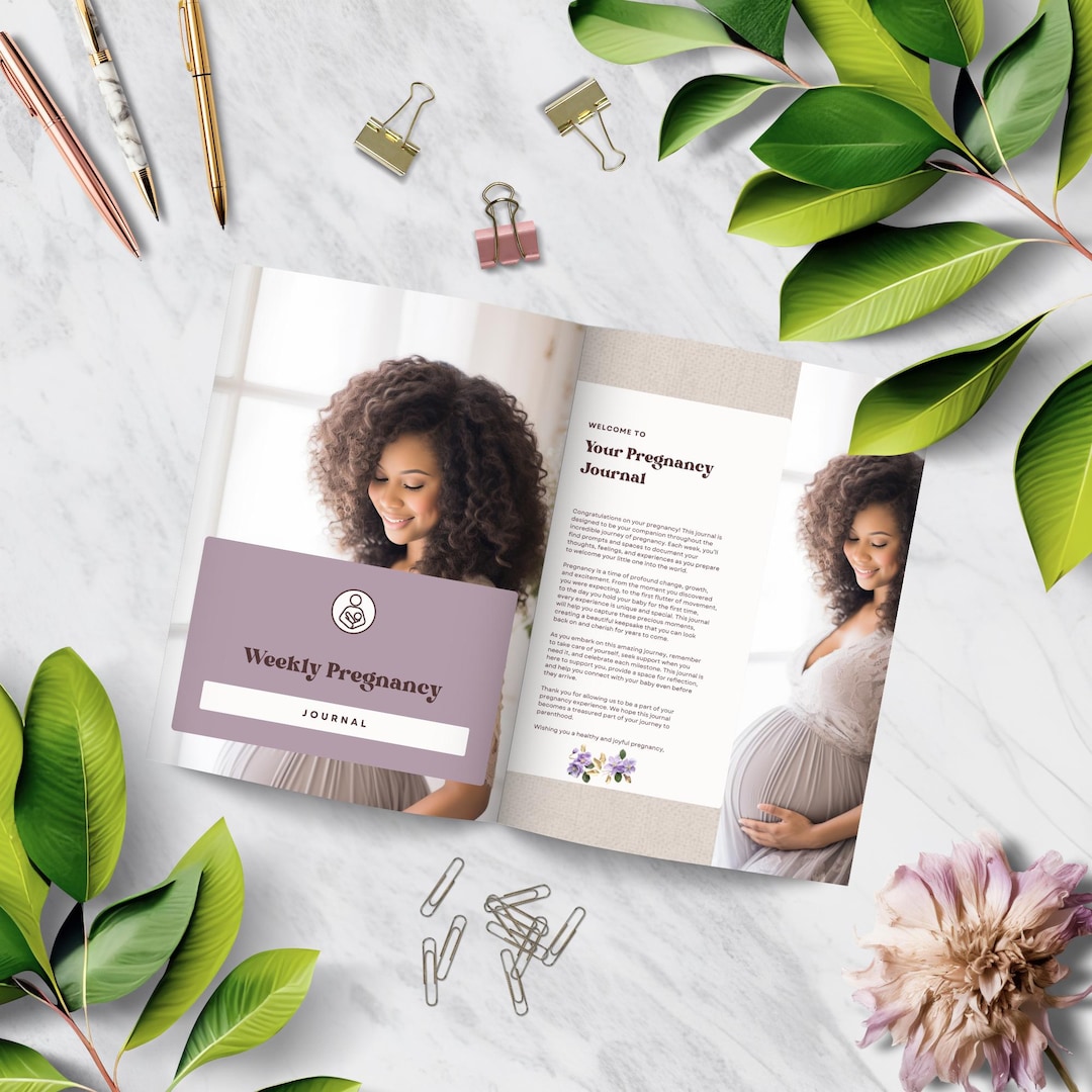 Pregnancy Reflection Journal | Printable Expecting Mom Tracker | Baby ...