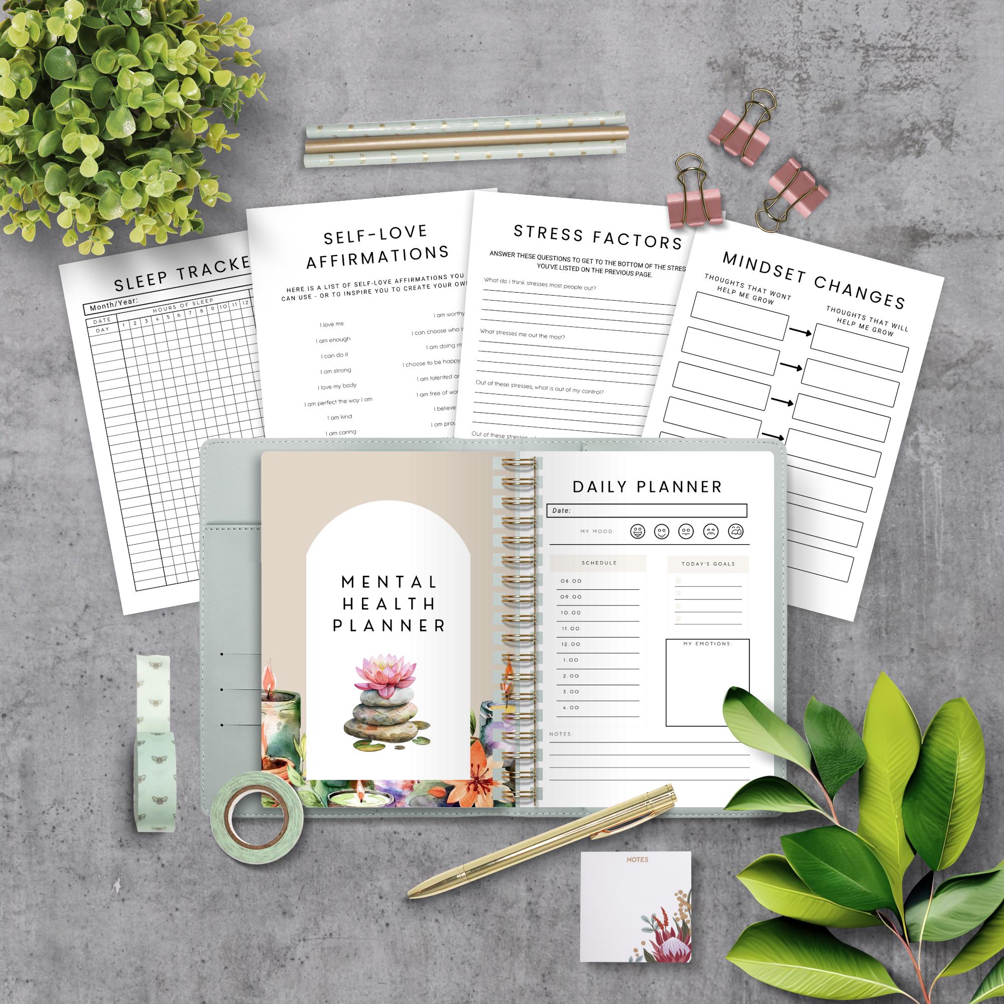 Printable Mental Health Planner Adults, Self-care Journal, Emotional ...