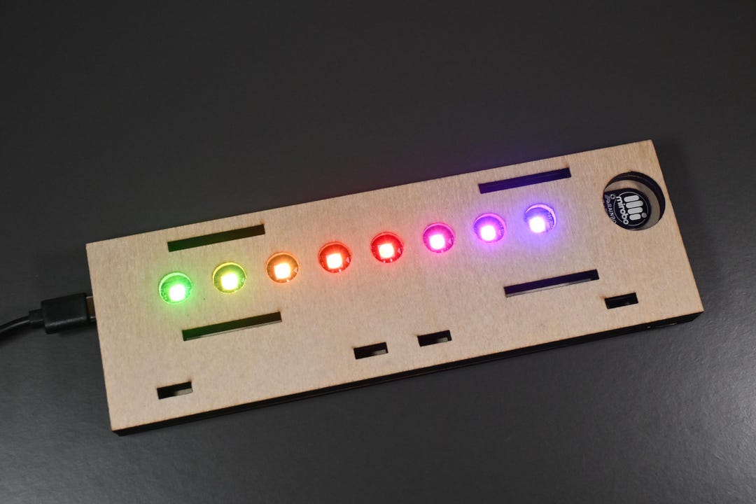 RAINBO-8 Base – Lightburn Digital File for Laser Cutting a Small, 8-LED ...