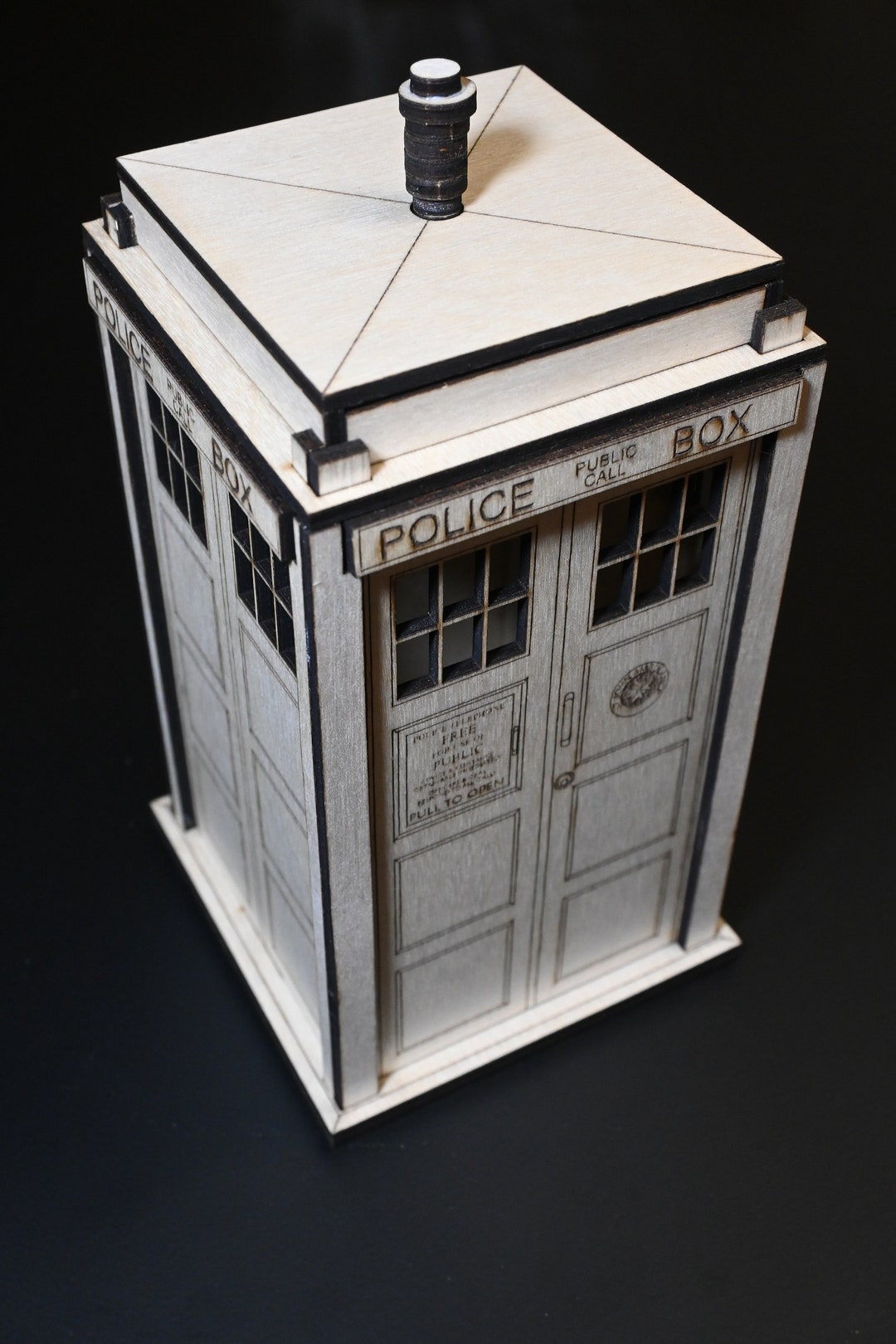 Dr. Who TARDIS Police Box – Scale Laser Cut Model Digital Files: SVG ...