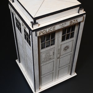 Dr. Who TARDIS Police Box – Scale Laser Cut Model Digital Files: SVG ...