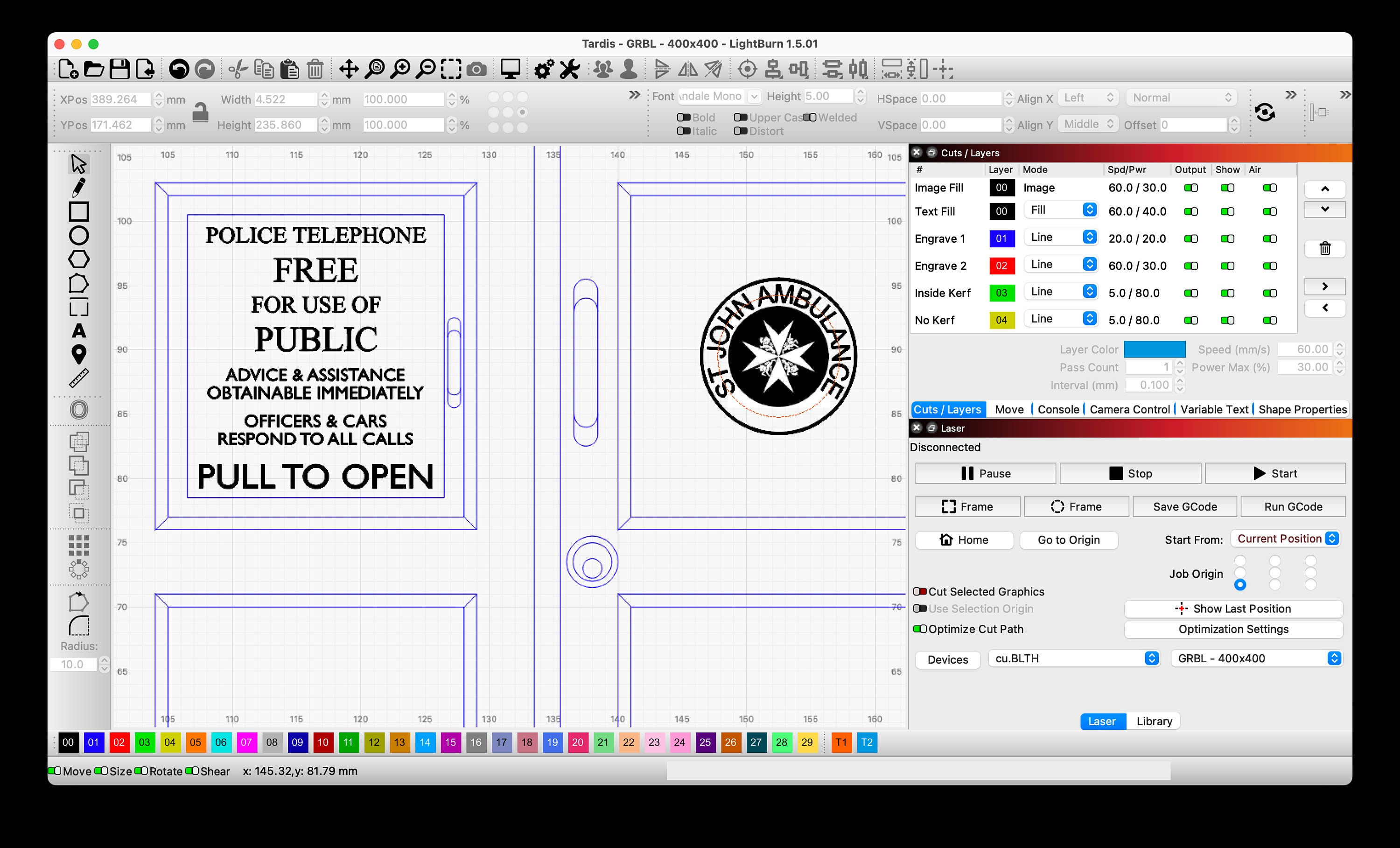 Dr. Who TARDIS Police Box – Scale Laser Cut Model Digital Files: SVG ...