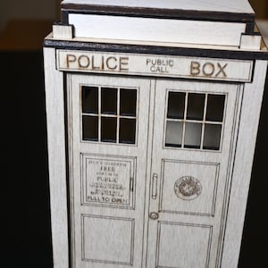 Dr. Who TARDIS Police Box – Scale Laser Cut Model Digital Files: SVG ...