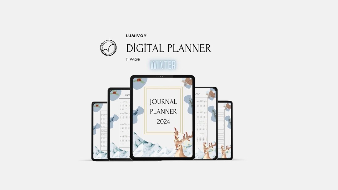 DİGİTAL PLANNER 2024 I MONTH I Winter Wonderland Planner - Etsy