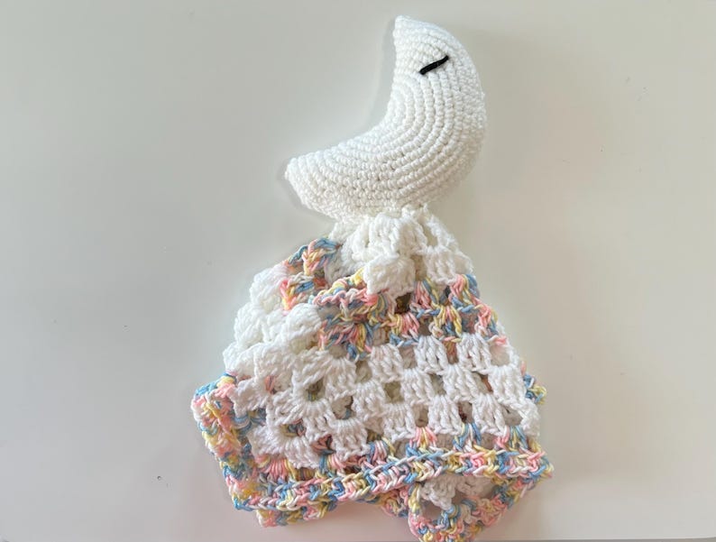 Crochet Crescent Moon Baby Lovey , Handmade Security Lovey - Etsy