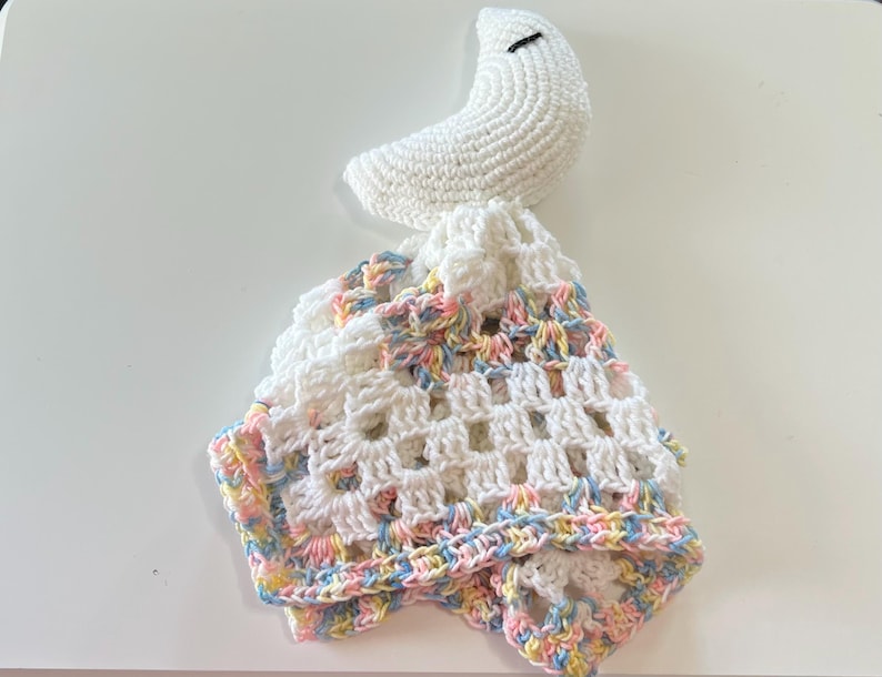 Crochet Crescent Moon Baby Lovey , Handmade Security Lovey - Etsy