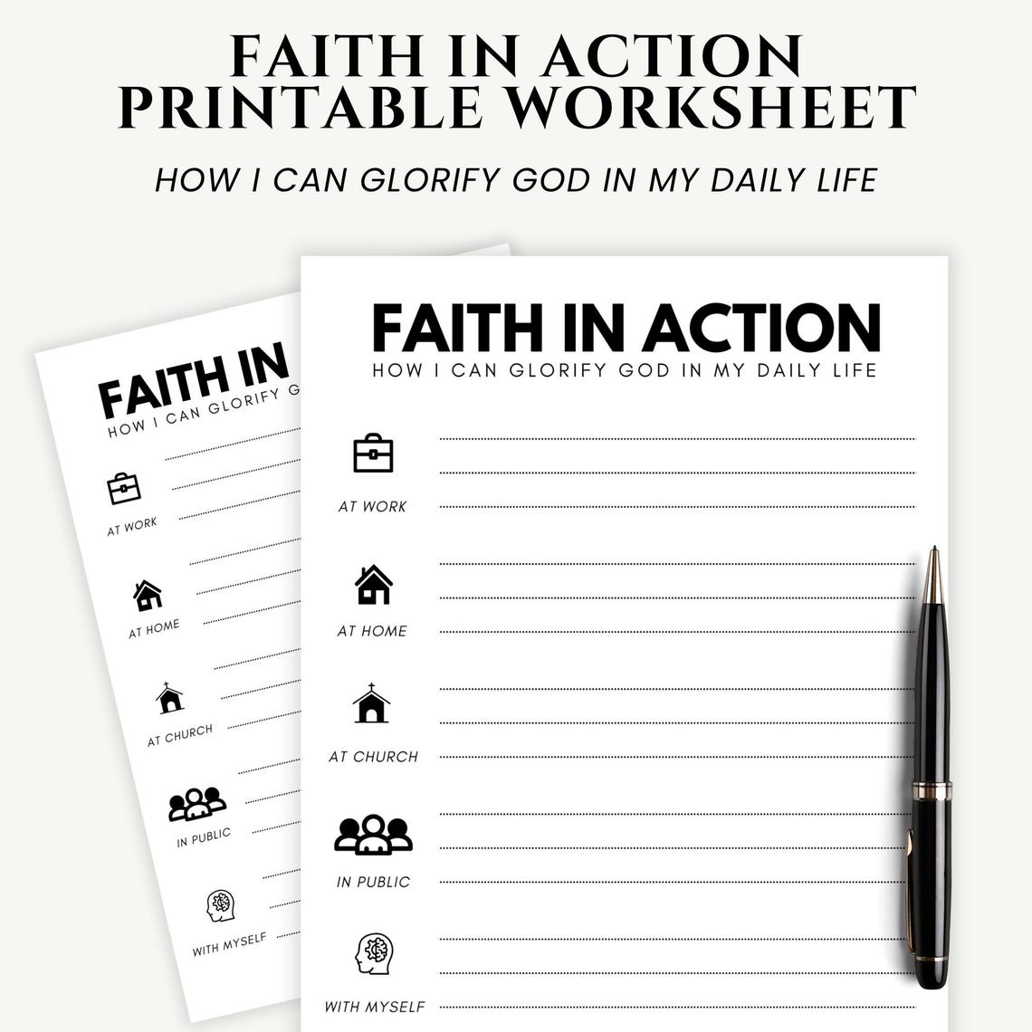 Christian Faith Worksheet: Ways to Serve God (US Letter & A4) (digital ...