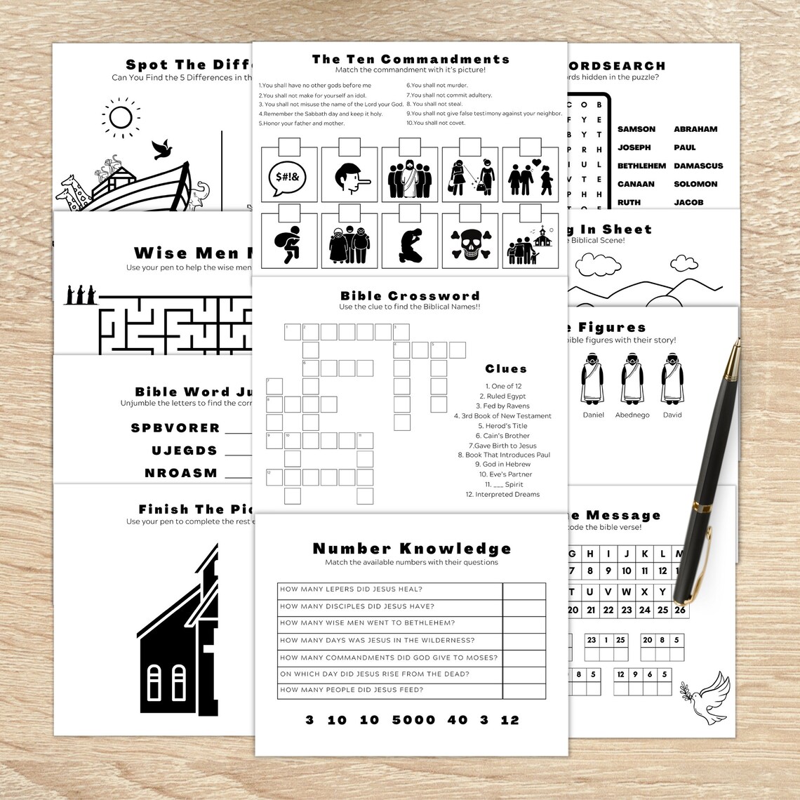 Printable Bible Activity Sheets | Sunday School Print Outs | Christian ...