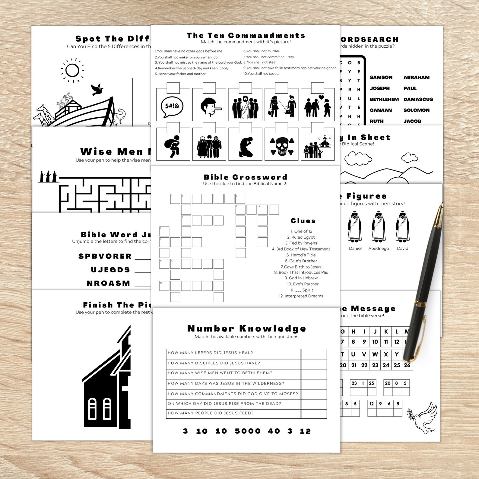 Printable Bible Activity Sheets | Sunday School Print Outs | Christian ...