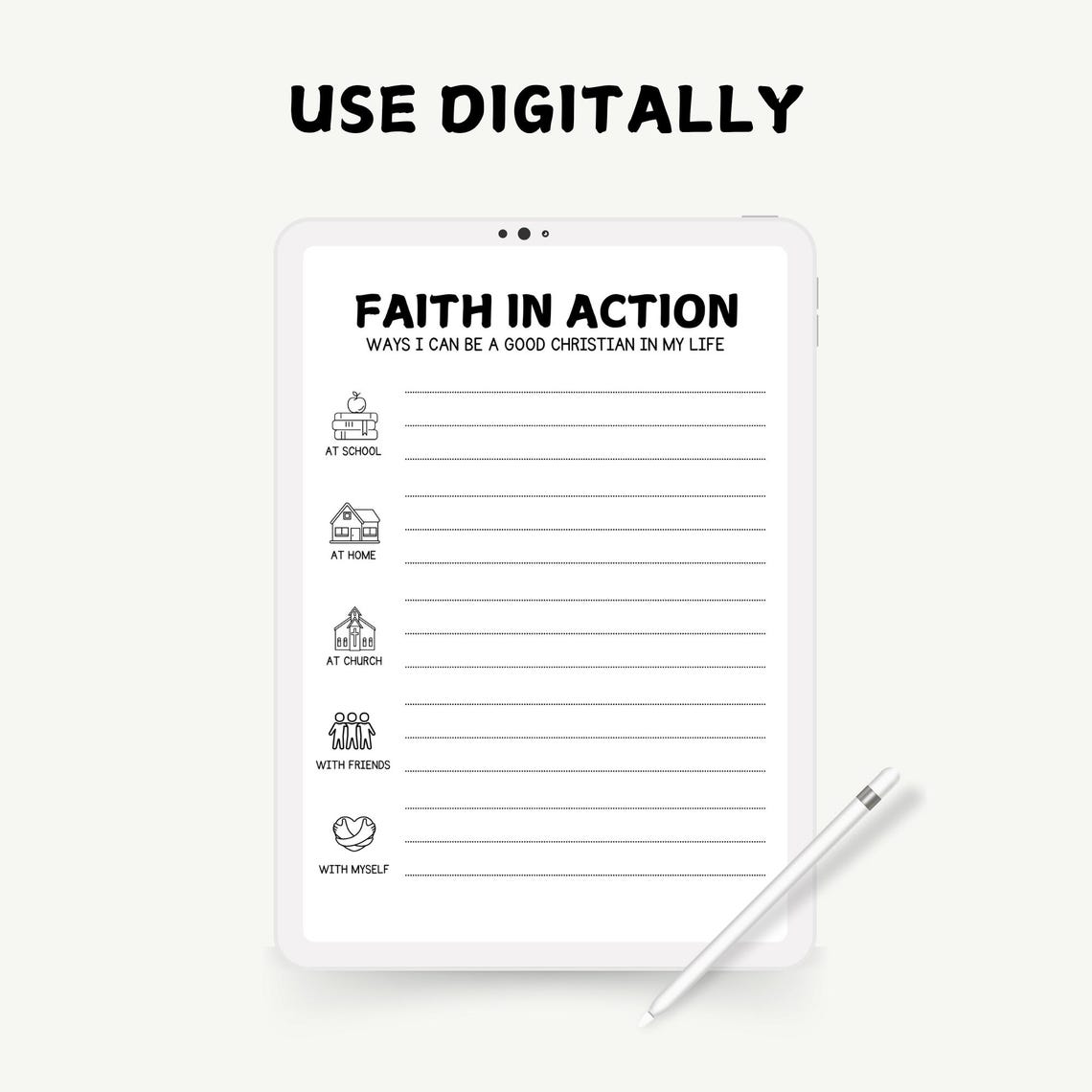 Printable Kids Christian Faith Worksheet | How I Can Be a Good ...