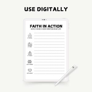 Printable Kids Christian Faith Worksheet | How I Can Be a Good ...