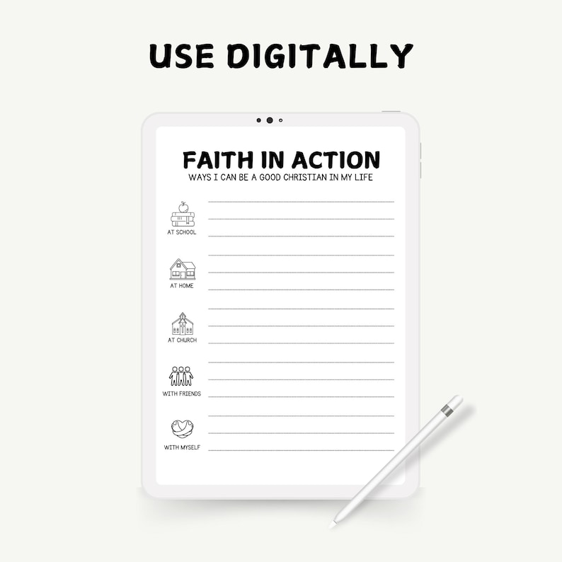 Printable Kids Christian Faith Worksheet How I Can Be a Good Christian ...