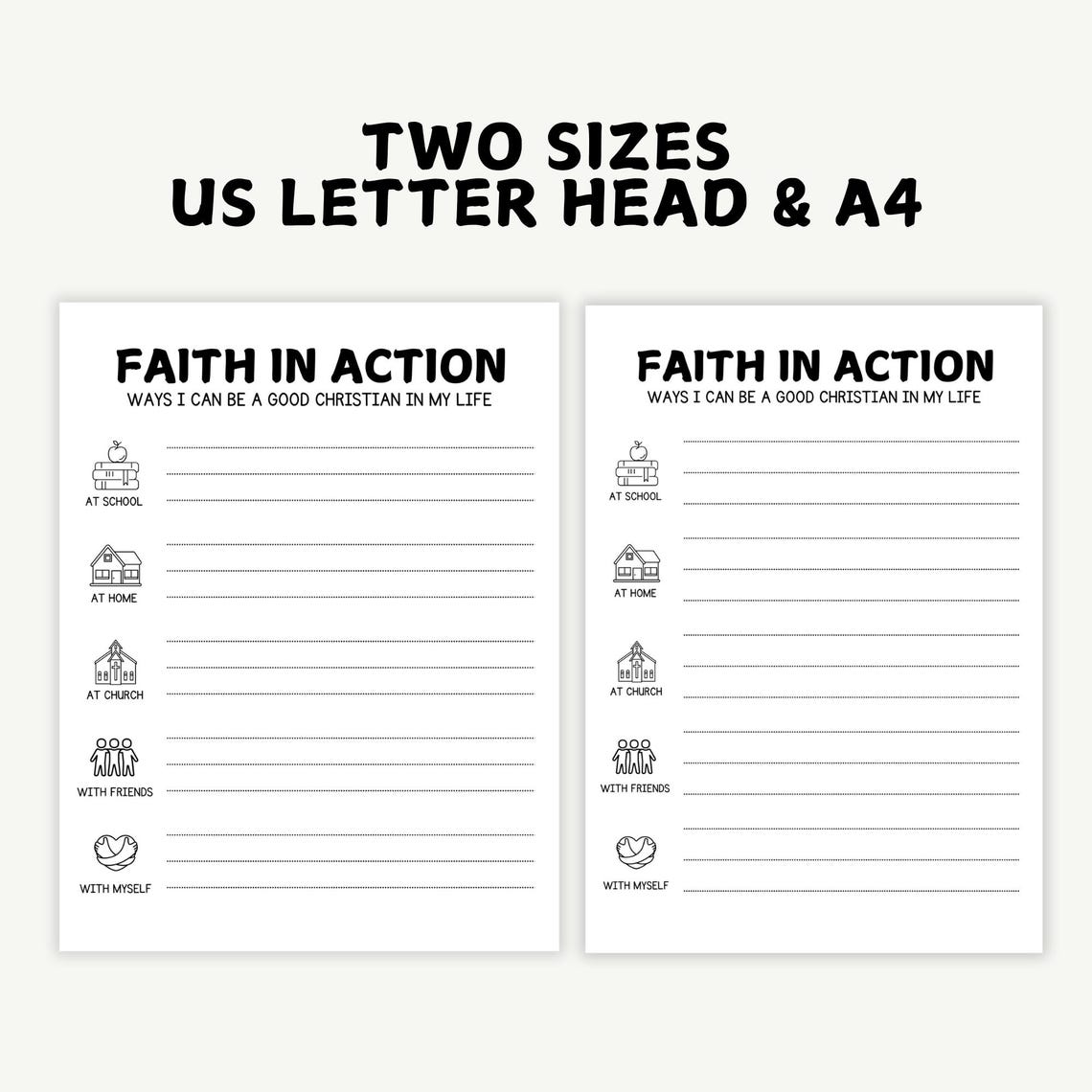 Printable Kids Christian Faith Worksheet | How I Can Be a Good ...
