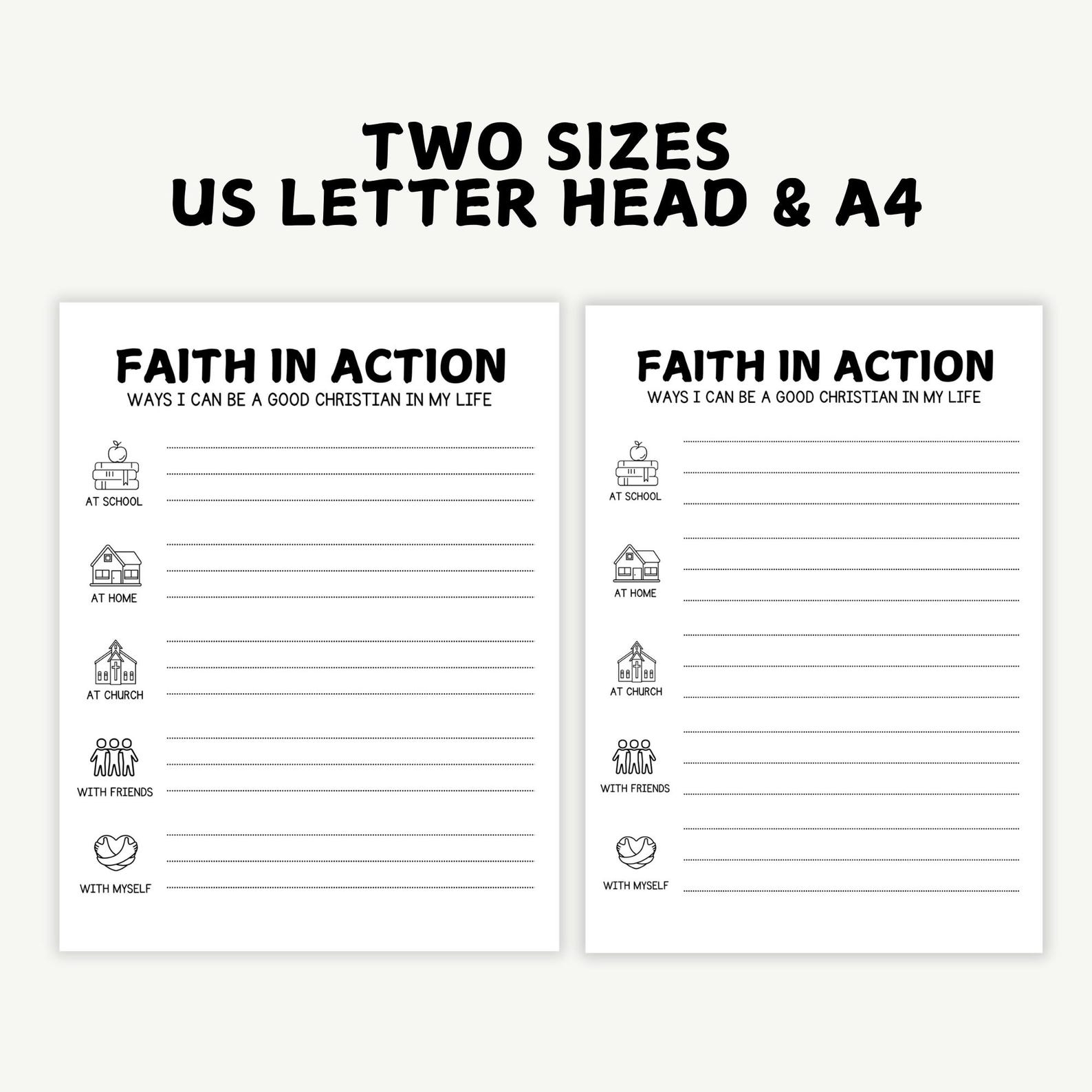 Kids Christian Faith Worksheet: Sunday School Activity (PDF) - Etsy