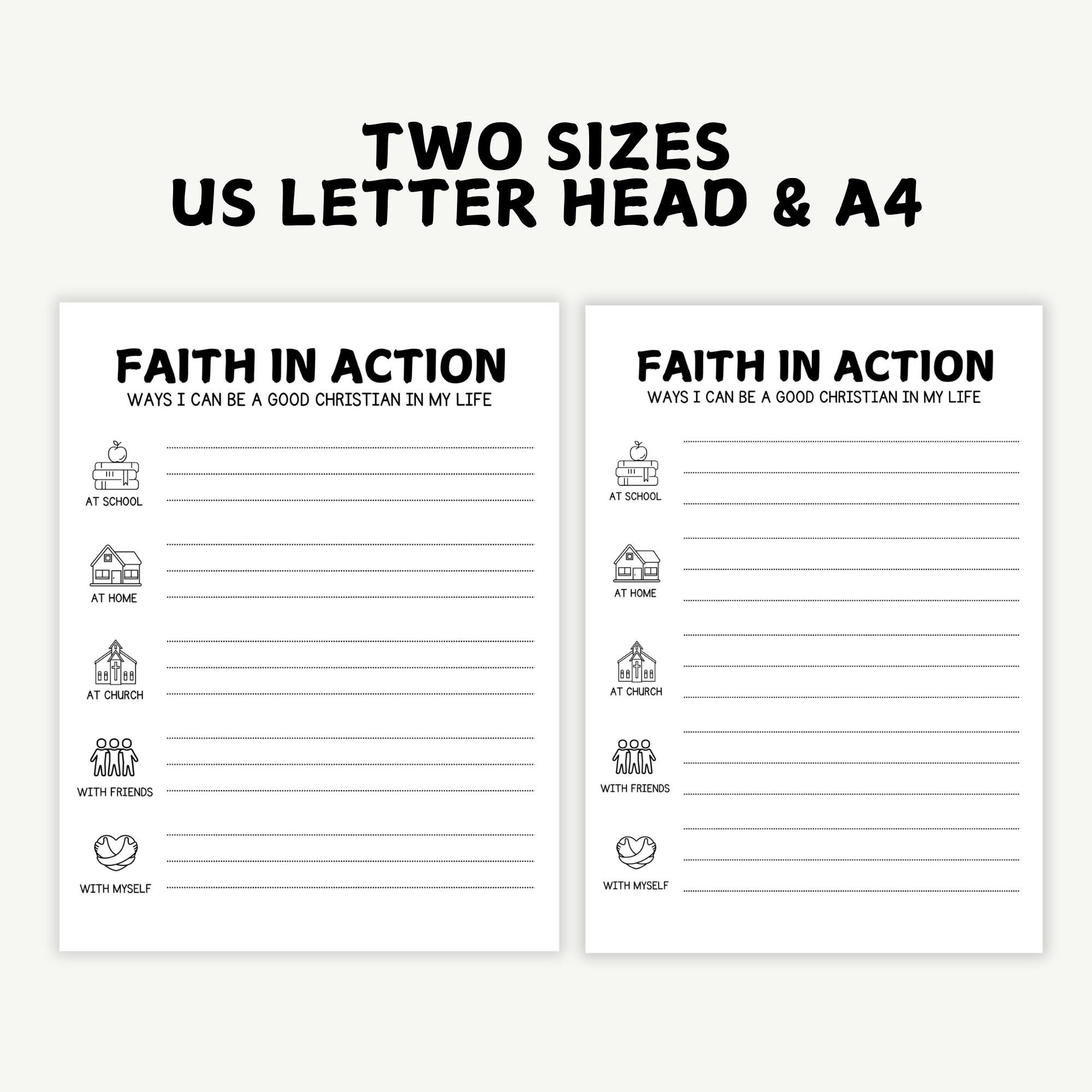 Printable Kids Christian Faith Worksheet | How I Can Be a Good ...