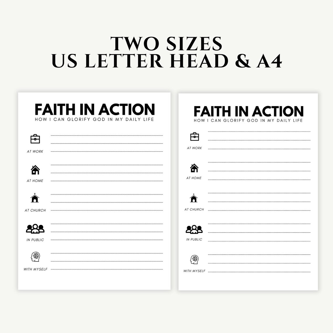 Christian Faith Worksheet: Ways to Serve God (US Letter & A4) (digital ...