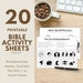 Printable Bible Activity Sheets | Sunday School Print Outs | Christian ...