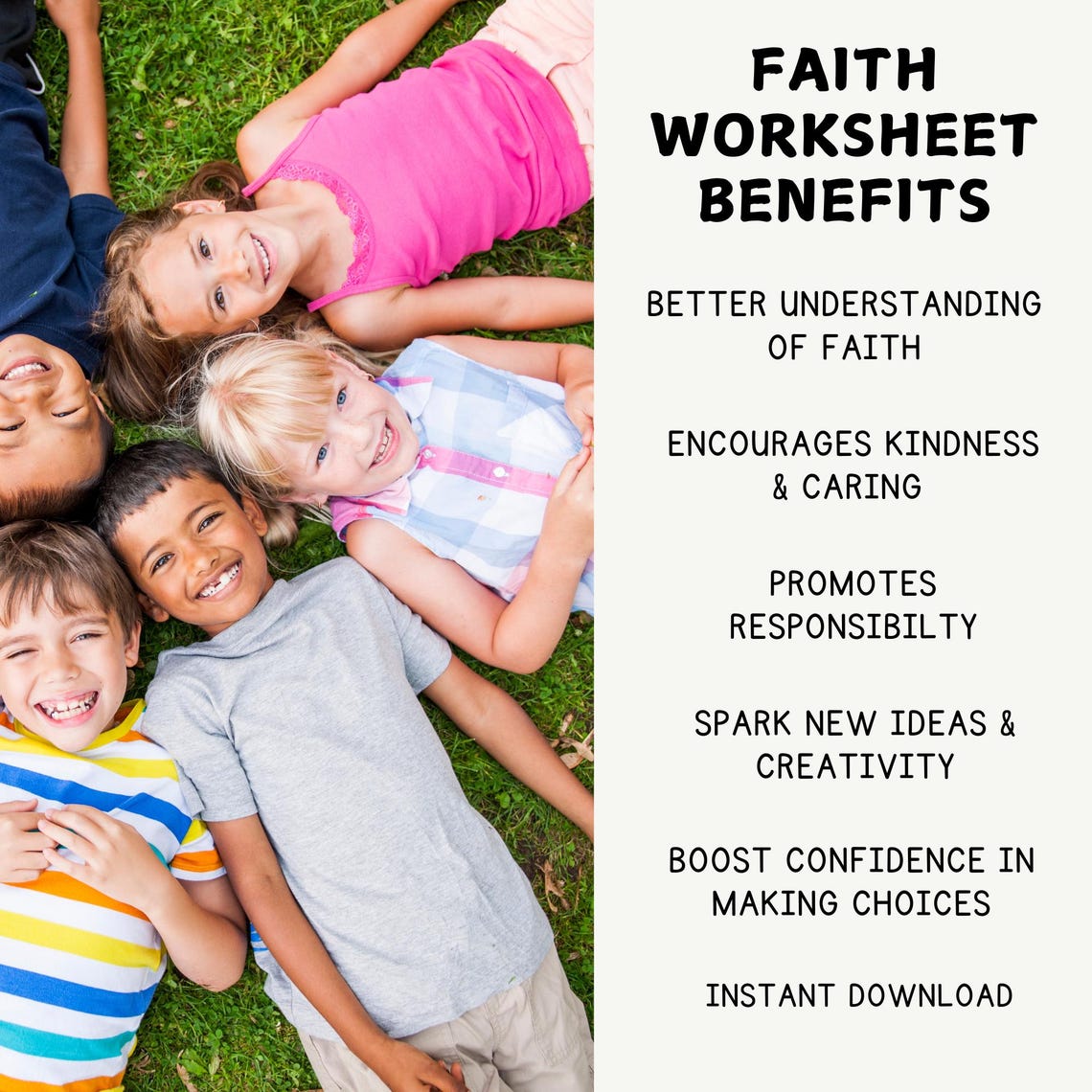 Printable Kids Christian Faith Worksheet | How I Can Be a Good ...