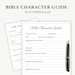 Bible Character Guide Worksheet: Printable Study Template (US Letter ...