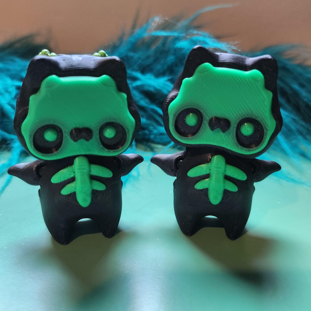 Halloween Pixie Skeleton Keychain 3D Printed - Etsy