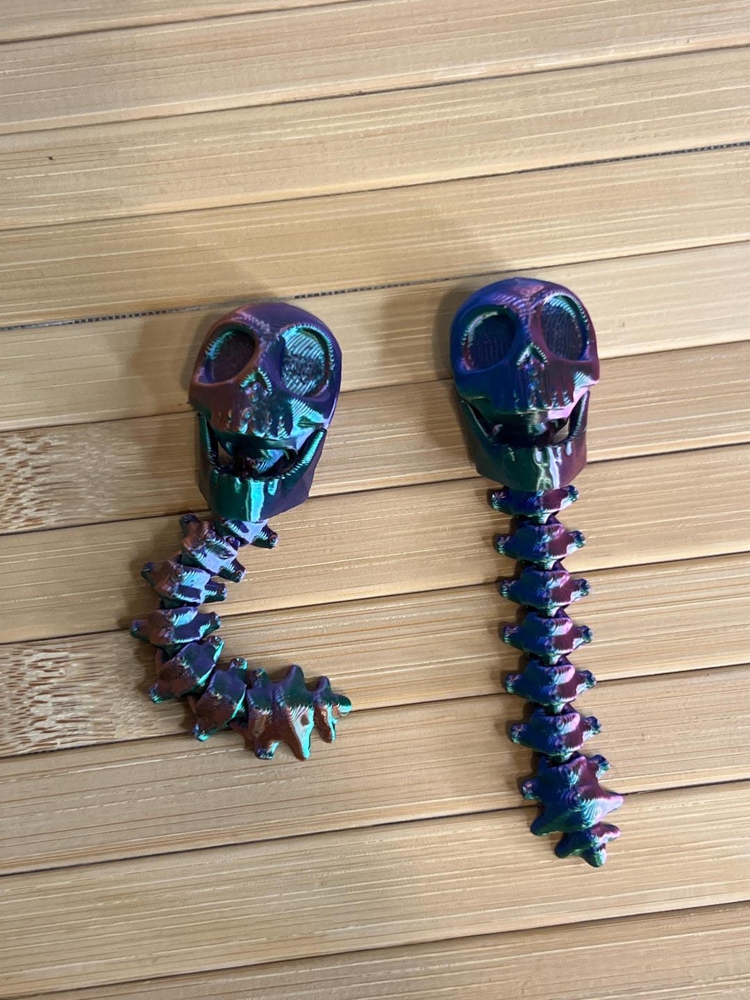 3D Skeleton Head With Articulated Spine Fidget Toy - Etsy