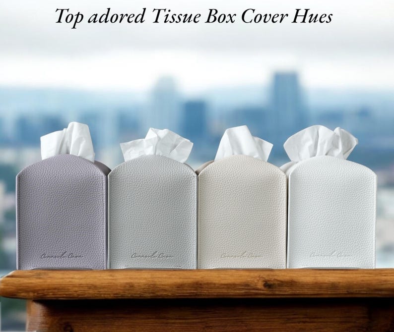Modern PU Leather Tissue Box Cover – Square Design for Kleenexx, Home ...