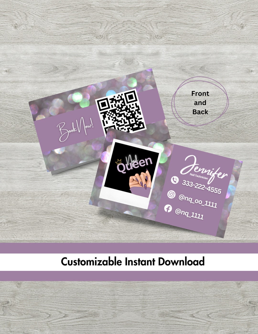 Nail Tech Business Cards - Etsy