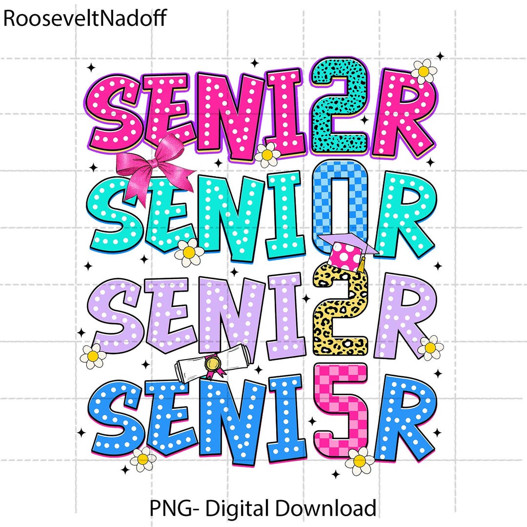 Senior 2025 PNG, Retro Graduation PNG, Sublimation Design, Digital ...