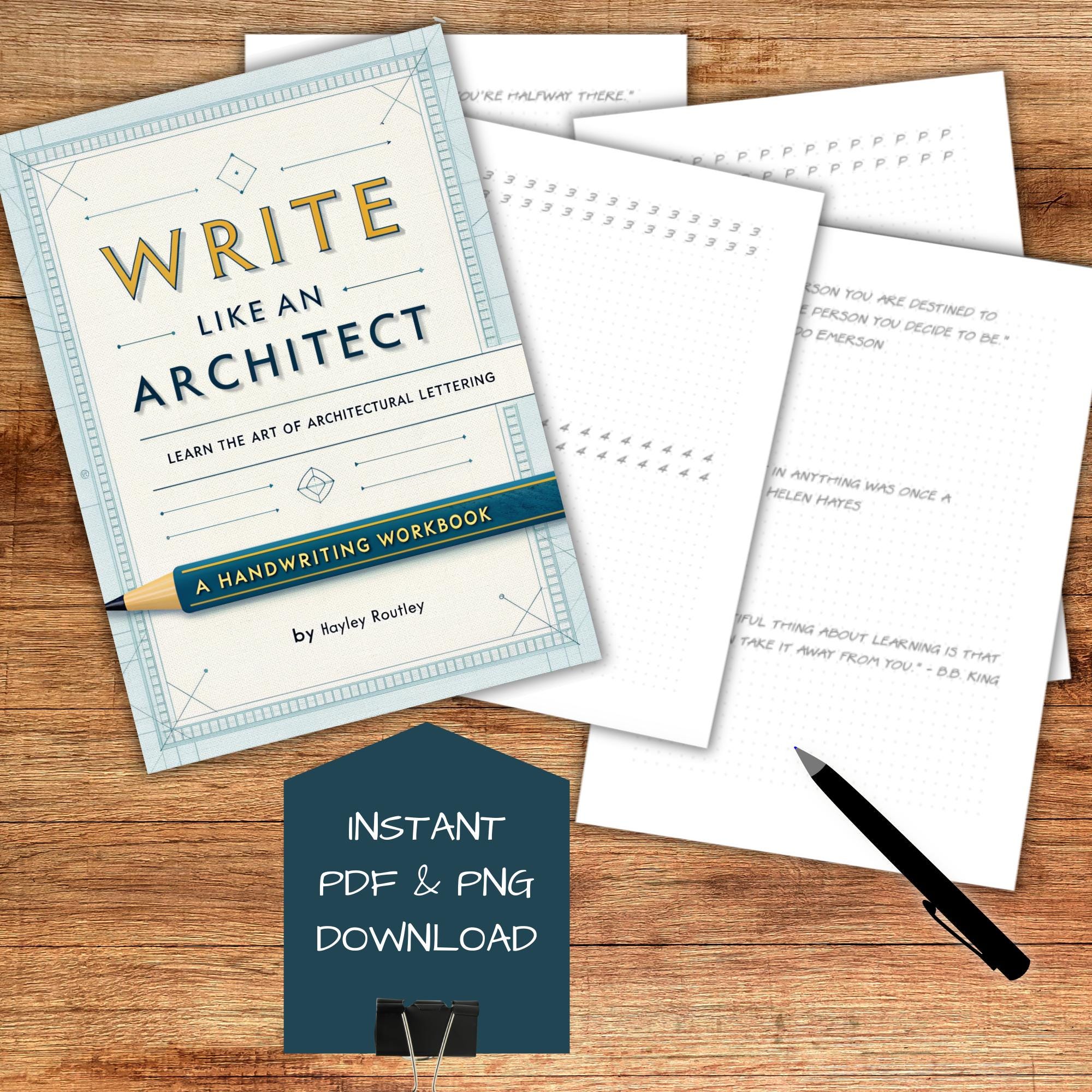 Technical Writing: Write Like an Architect Handwriting Workbook - 30 ...